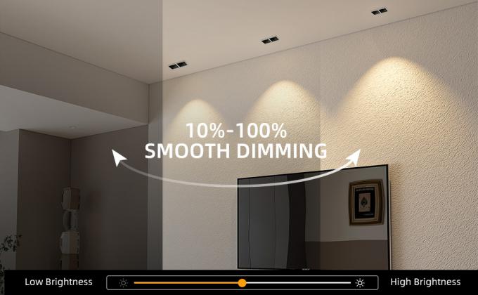 Dimmable Canless Double Recessed Spotlight , Warm White Linear LED Cob