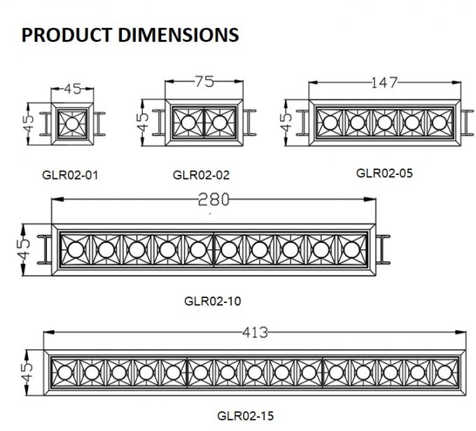 ETL Certified Mini Multi Spot Light , 10w Recessed Spot Light With 5 Heads